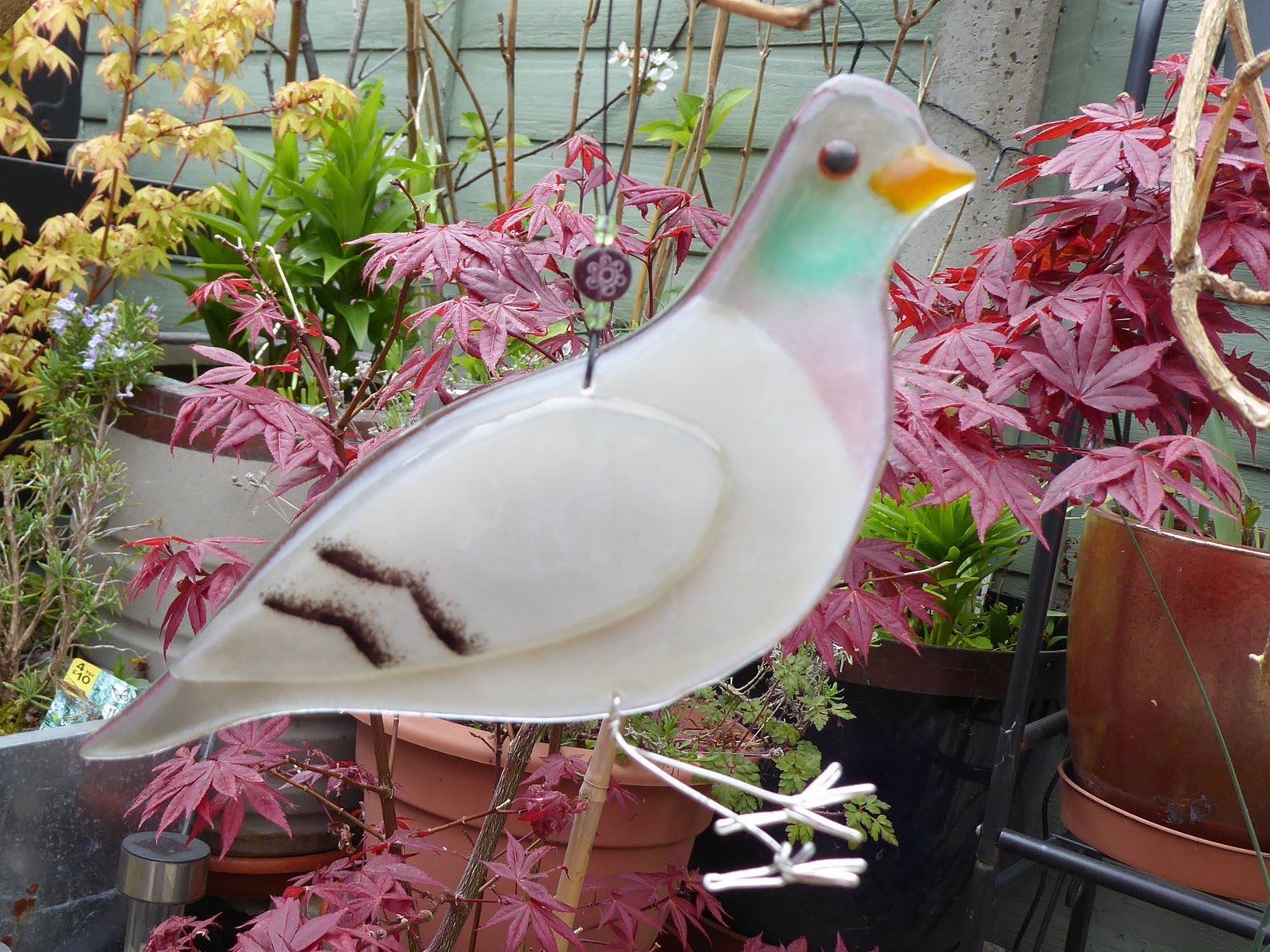 Fused Glass Pigeon Pigeon Fancier Gift Garden Bird Garden - Etsy