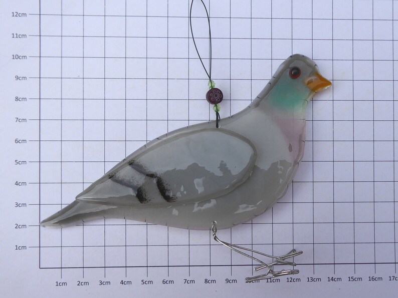 Fused Glass Pigeon Pigeon Fancier Gift Garden Bird Garden - Etsy