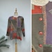 Elegant Vintage Japanese Small Floral Pattern Blue Party Dress ...
