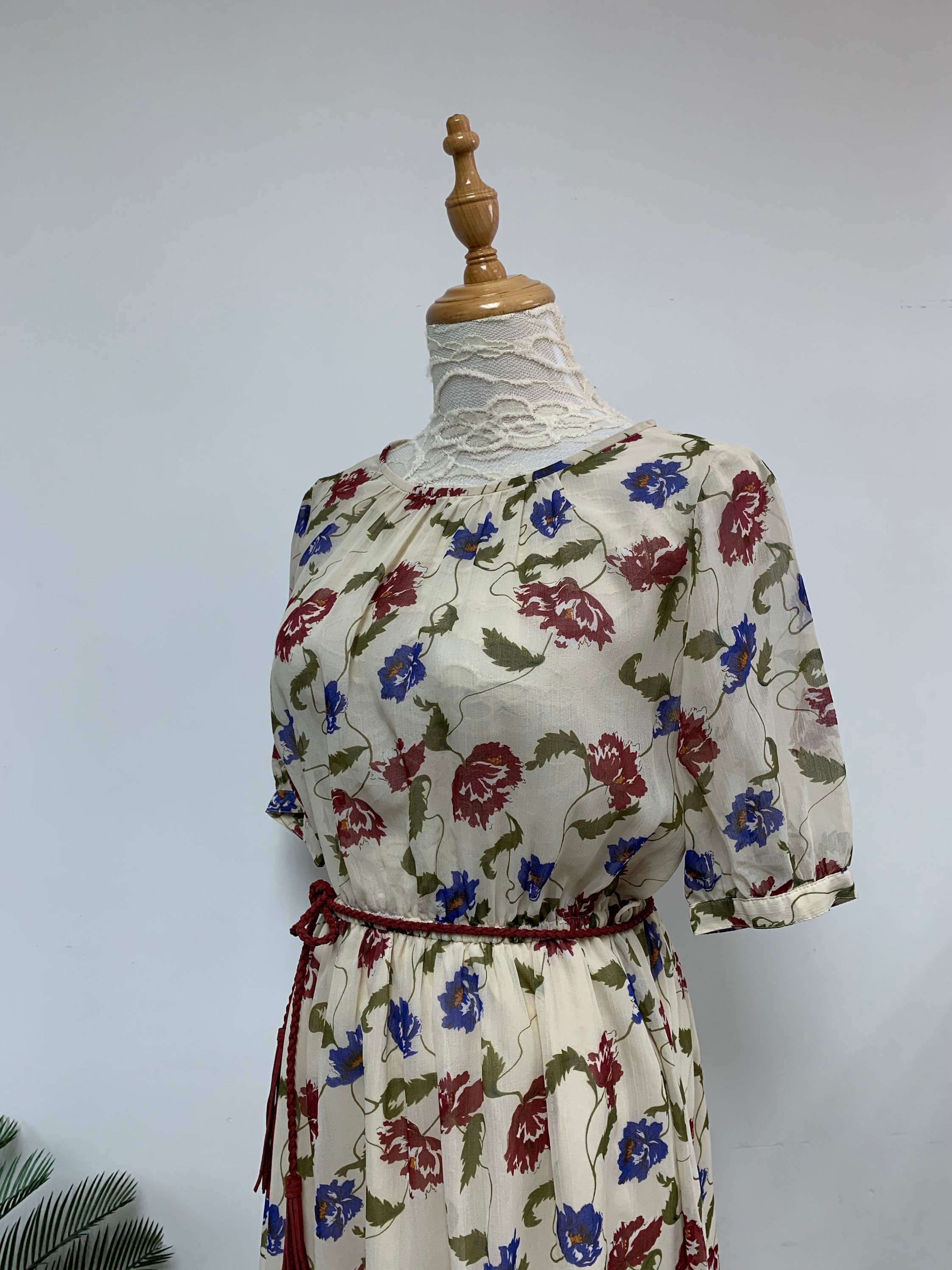 Fabulous Vintage Japanese Floral Pattern Summer Dress / Garden | Etsy