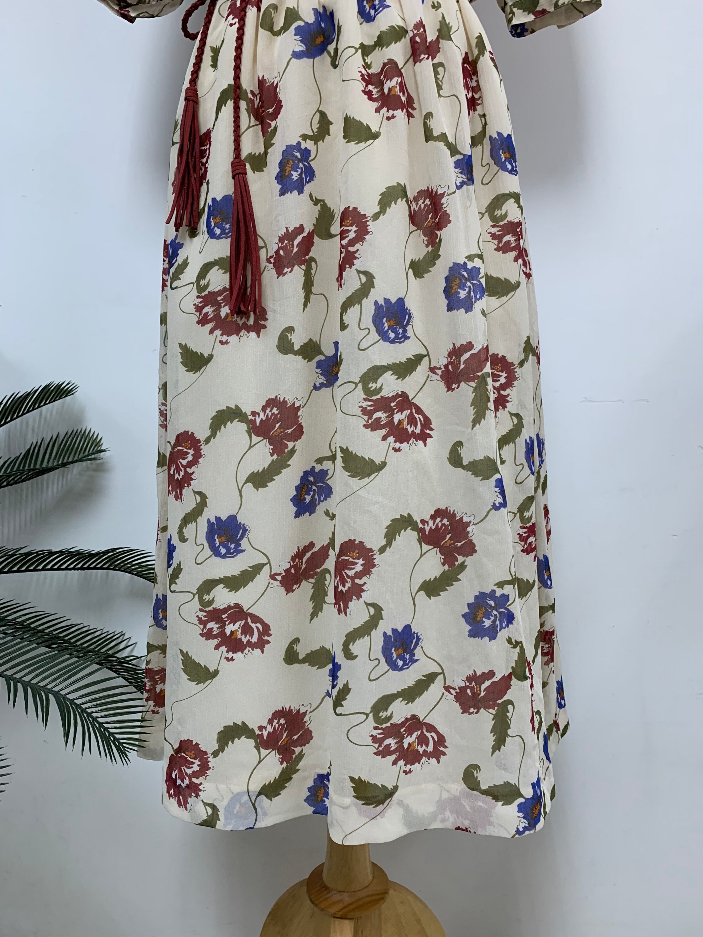 Fabulous Vintage Japanese Floral Pattern Summer Dress / Garden | Etsy