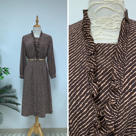 Amazing 1970s Japanese Vintage Stripe Pattern Winter … - Gem