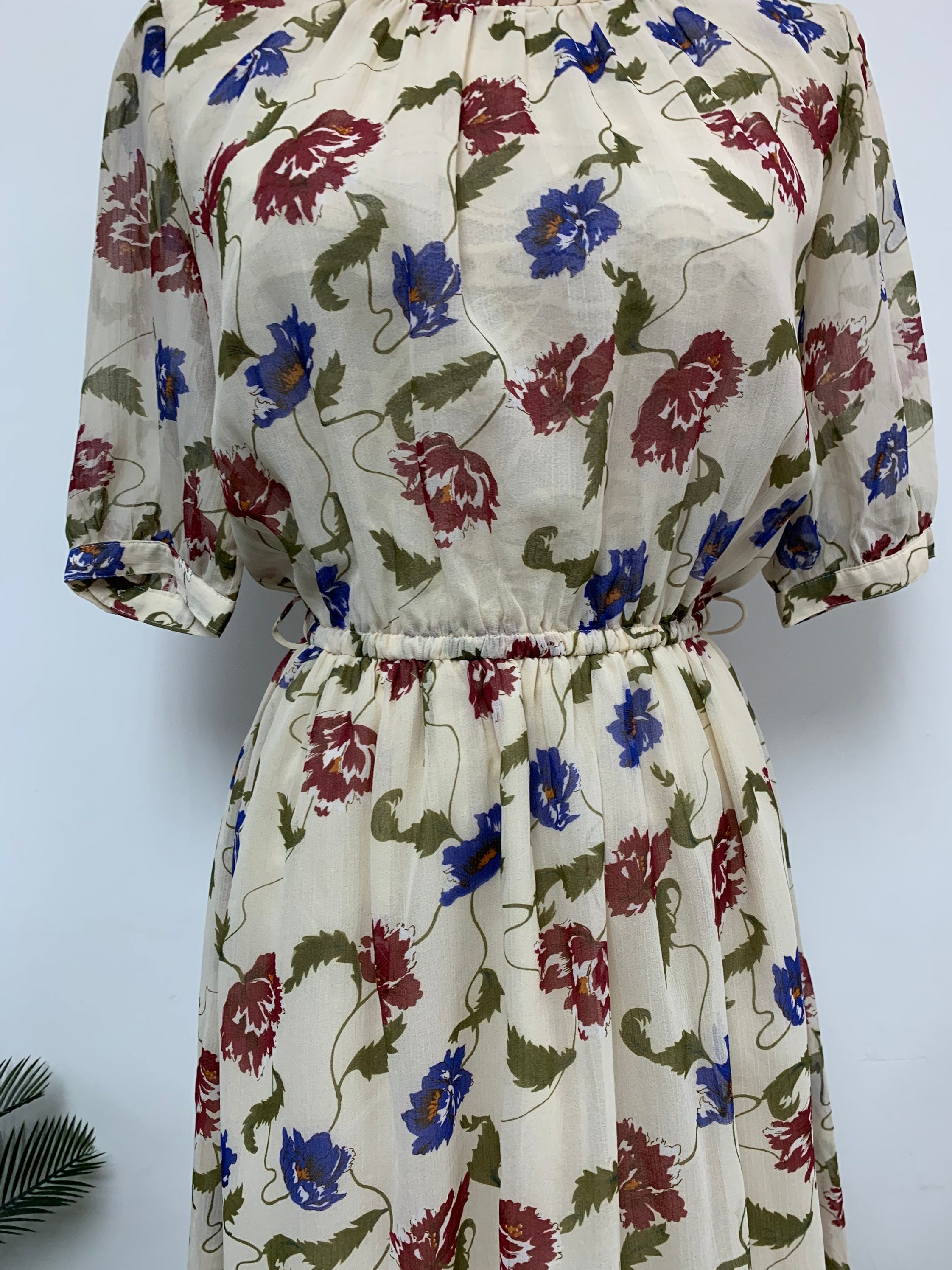 Fabulous Vintage Japanese Floral Pattern Summer Dress / Garden | Etsy