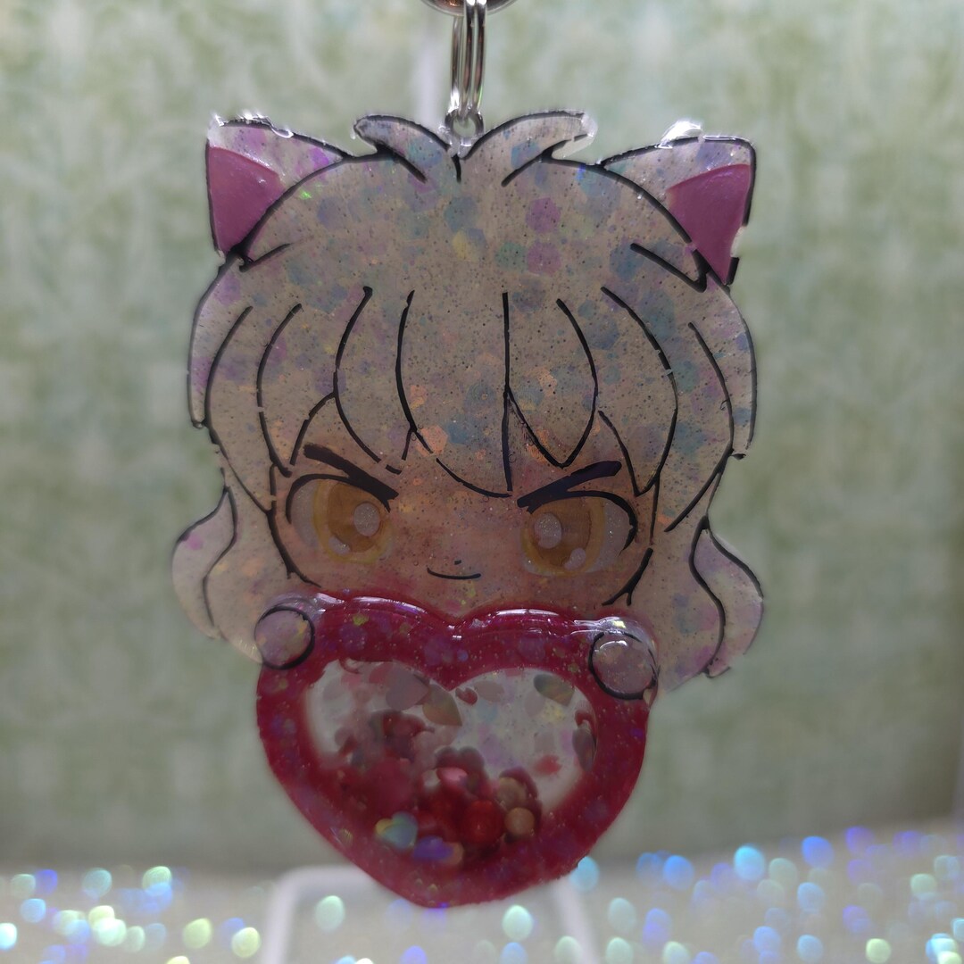 Made to Order Inuyasha Inspired Heart Shaker for Popsocket Keychain ...