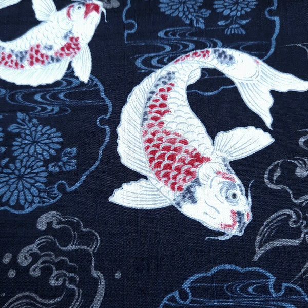 Koi Carp Japanese Fabric - Etsy