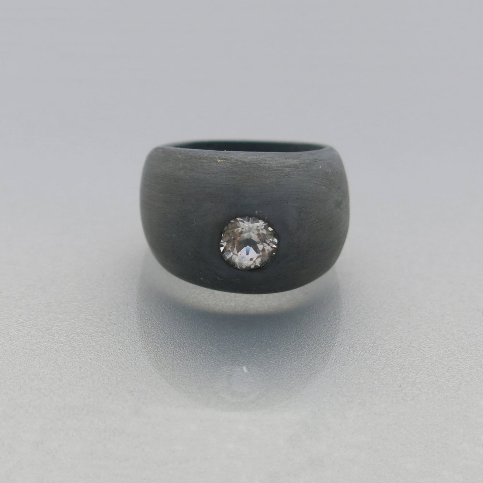 Sterling Silver Statement Ring, Gemstone Statement Ring, White Topaz ...