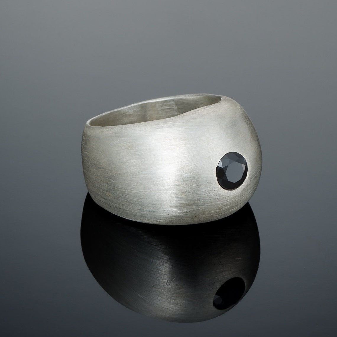 Gemstone statement ring Cocktail ring Black stone ring | Etsy