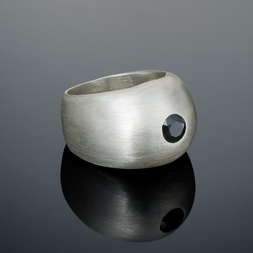 Gemstone Statement Ring Cocktail Ring Black Stone Ring - Etsy