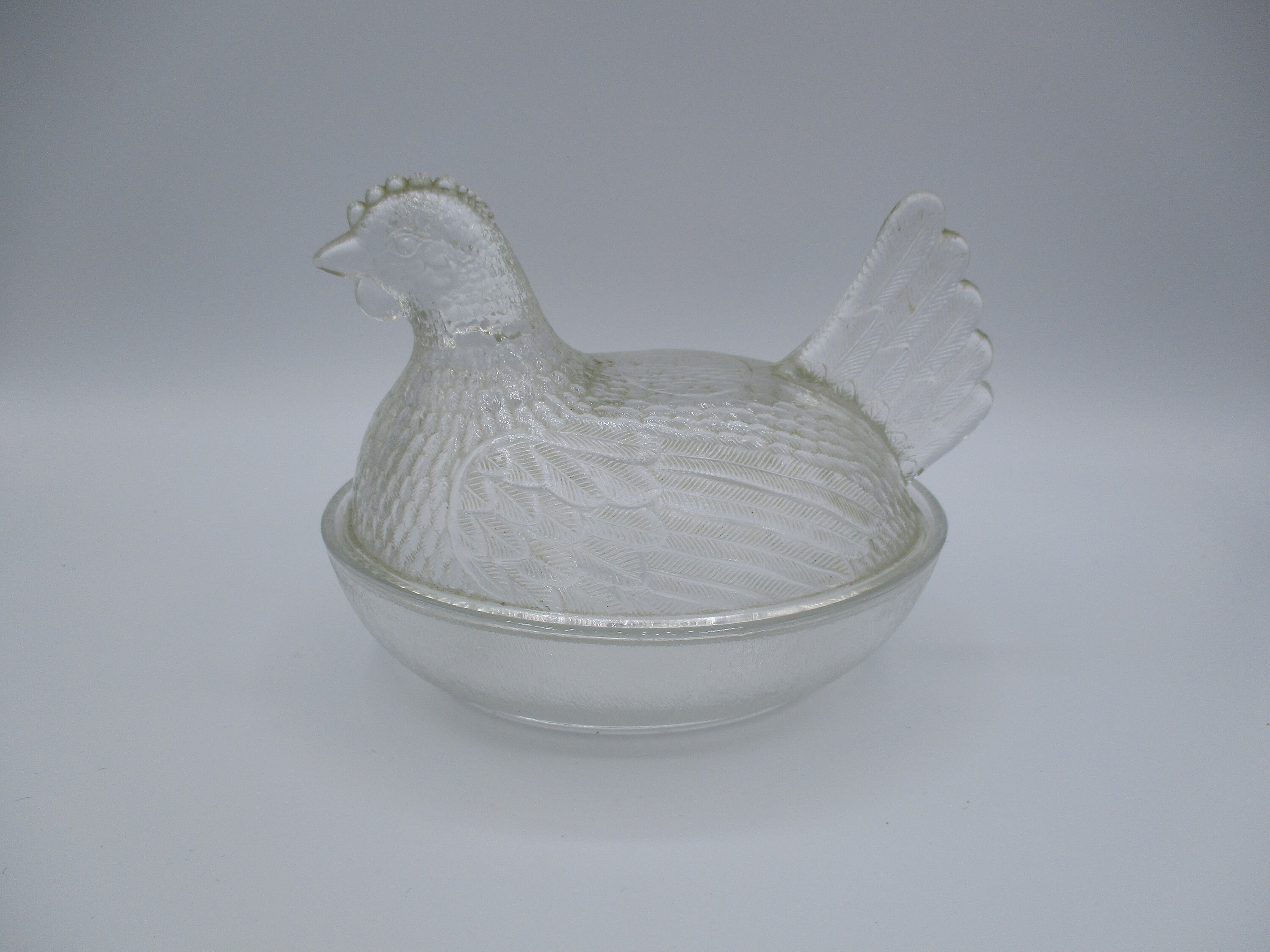 Antique Hen On Nest Glass Farmhouse Kitchen Country Decor | Etsy