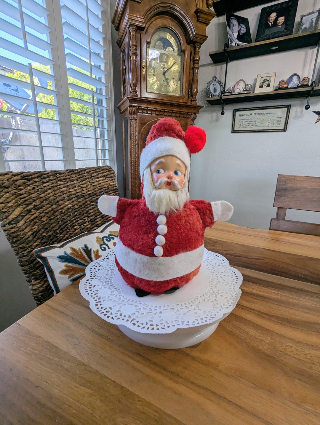 Vintage- Roly Poly- Santa- Doll- Mid Mod- Mid Century- 1950- Holiday ...