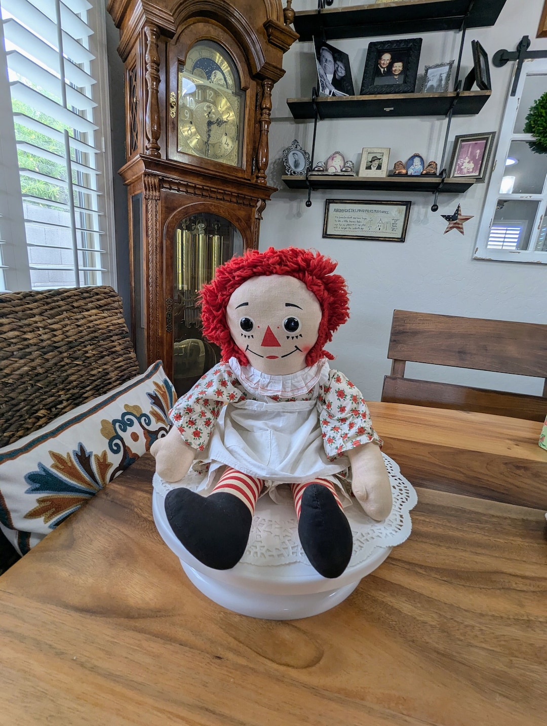 Rare- Vintage - Doll- Raggedy Ann- Cloth- Knickerbocker- Mid Century ...