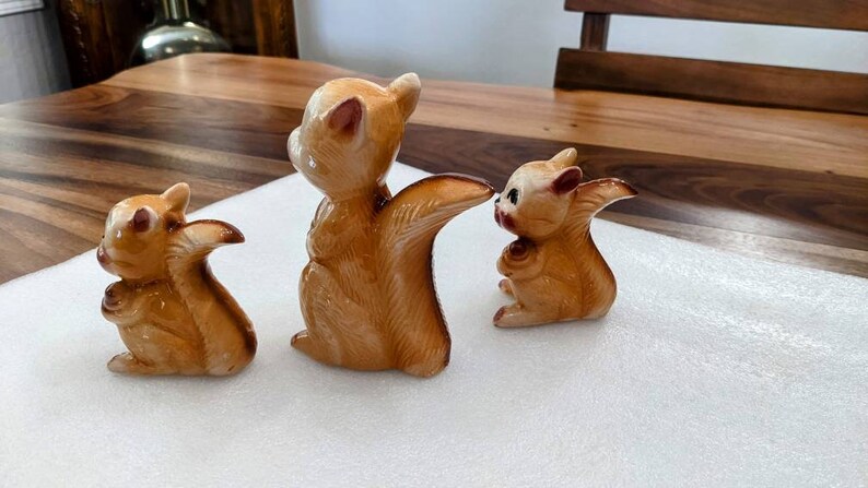 Vintage Squirrels- Chipmunks- Ceramic- Set- Mom Babies- Anthropomorphic ...
