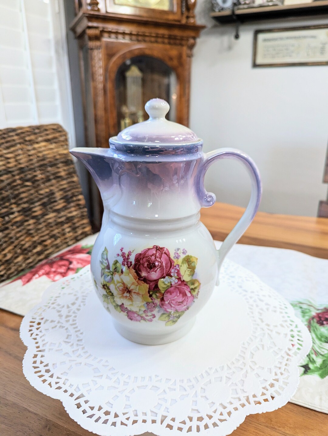 Antique teapot Porcelain Lusterware European German Coffee Pot ...