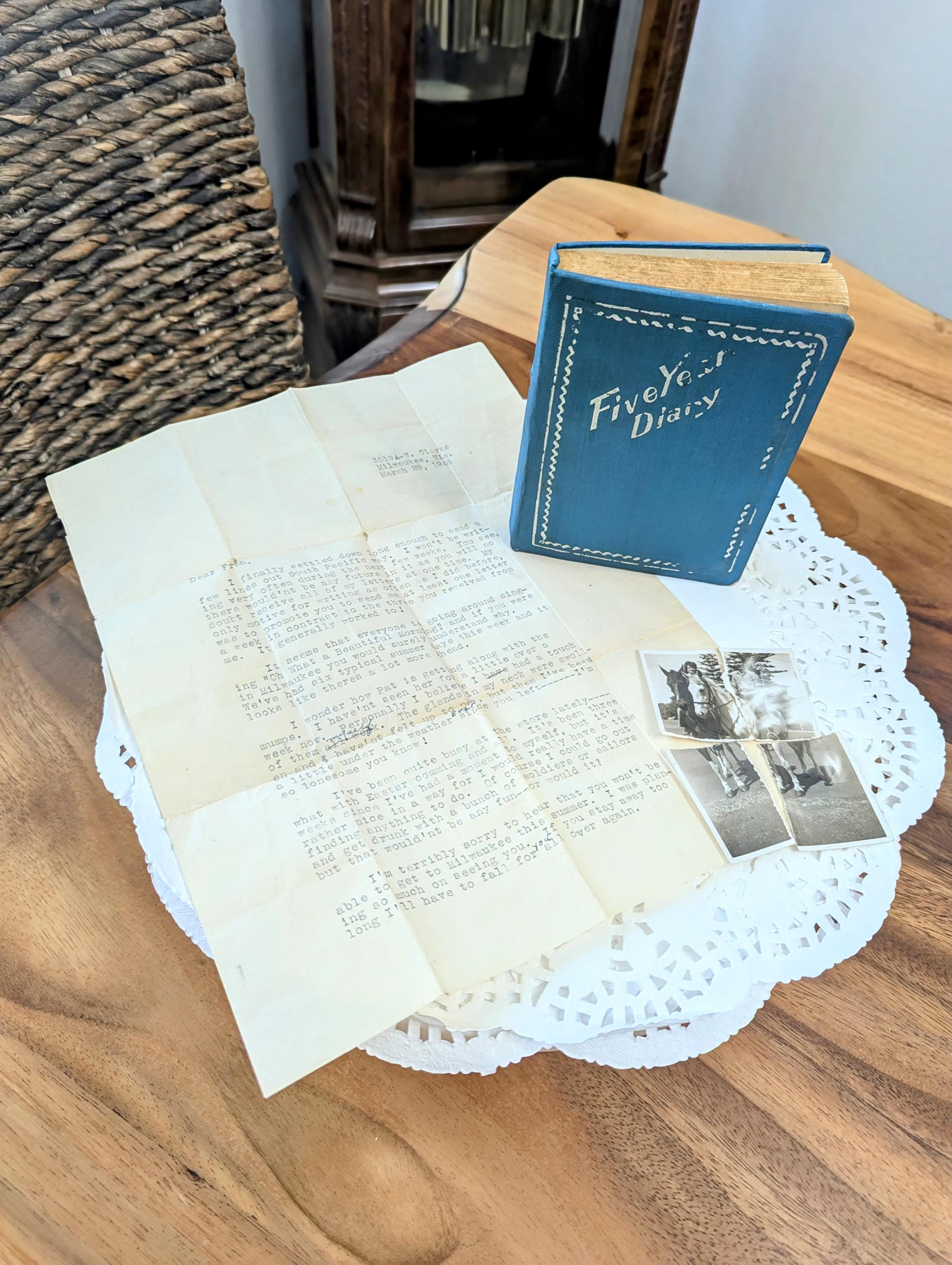 Rare- Vintage- WW2- Era- Diary- Letter- Ephemera- Used- Collector ...