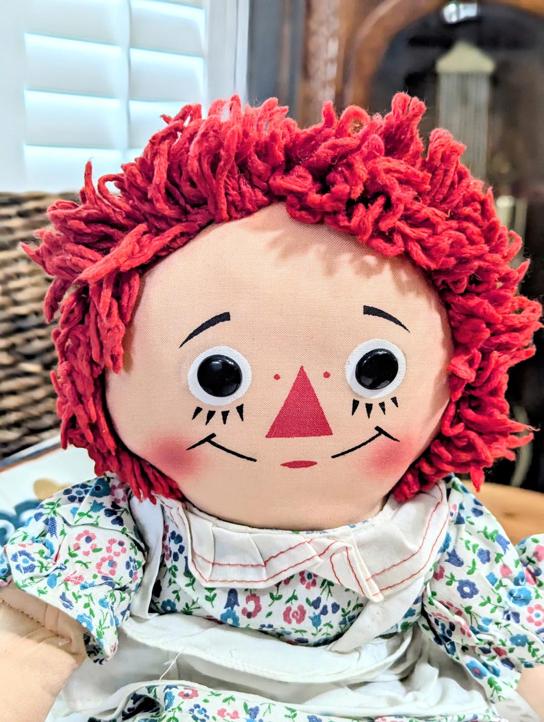 Rare- Vintage - Doll- Raggedy Ann- Cloth- Knickerbocker- Mid Century ...