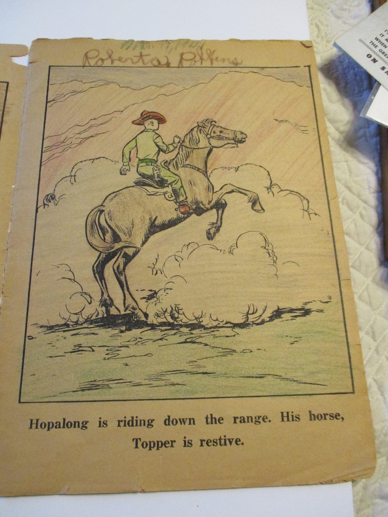 Antique Cowboy Hopalong Cassidy Book Cowboy Lover TV | Etsy