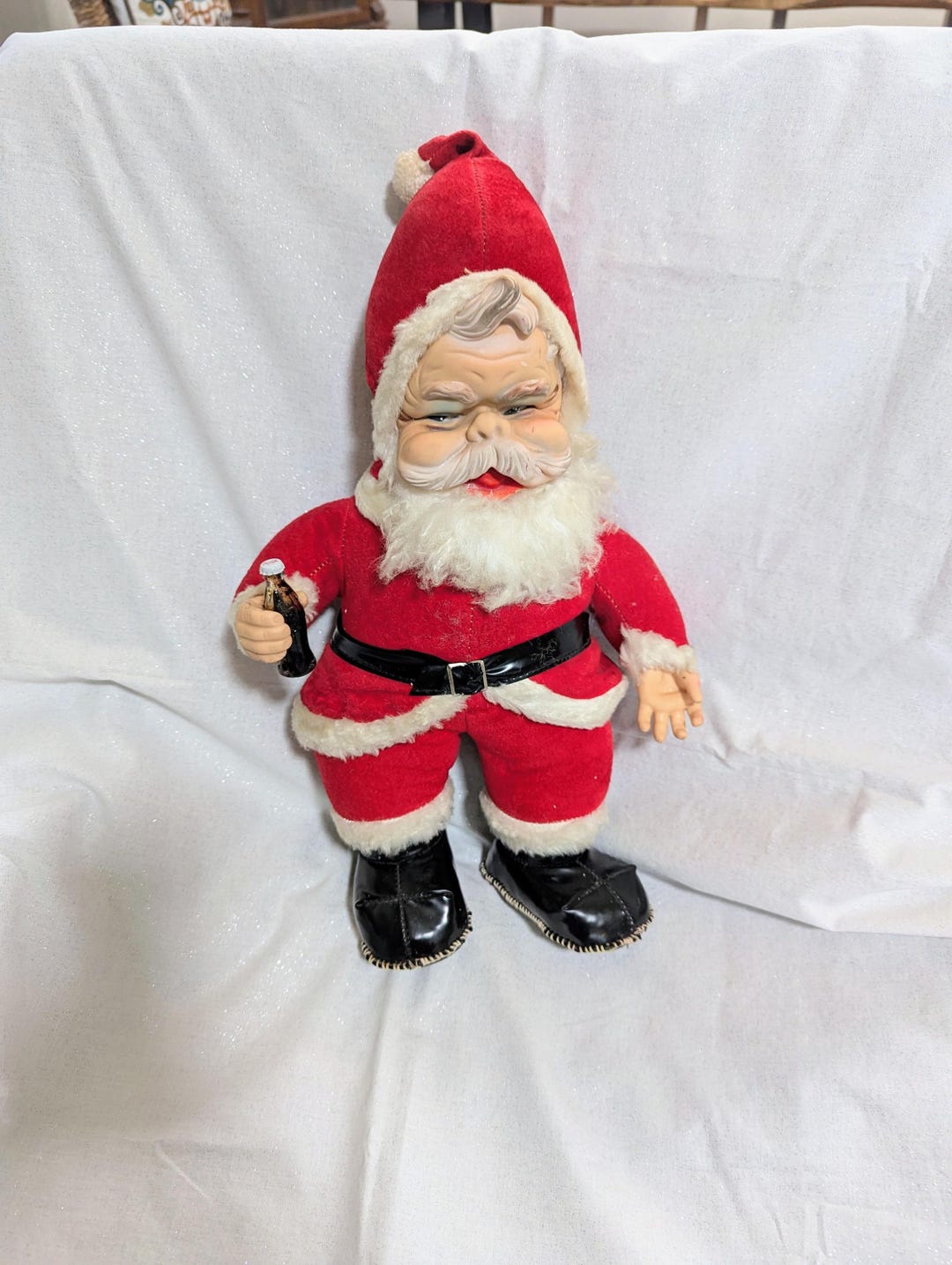 Vintage- Santa- Doll- Rushton- Coca Cola- Christmas- Holiday- Mid Mod ...