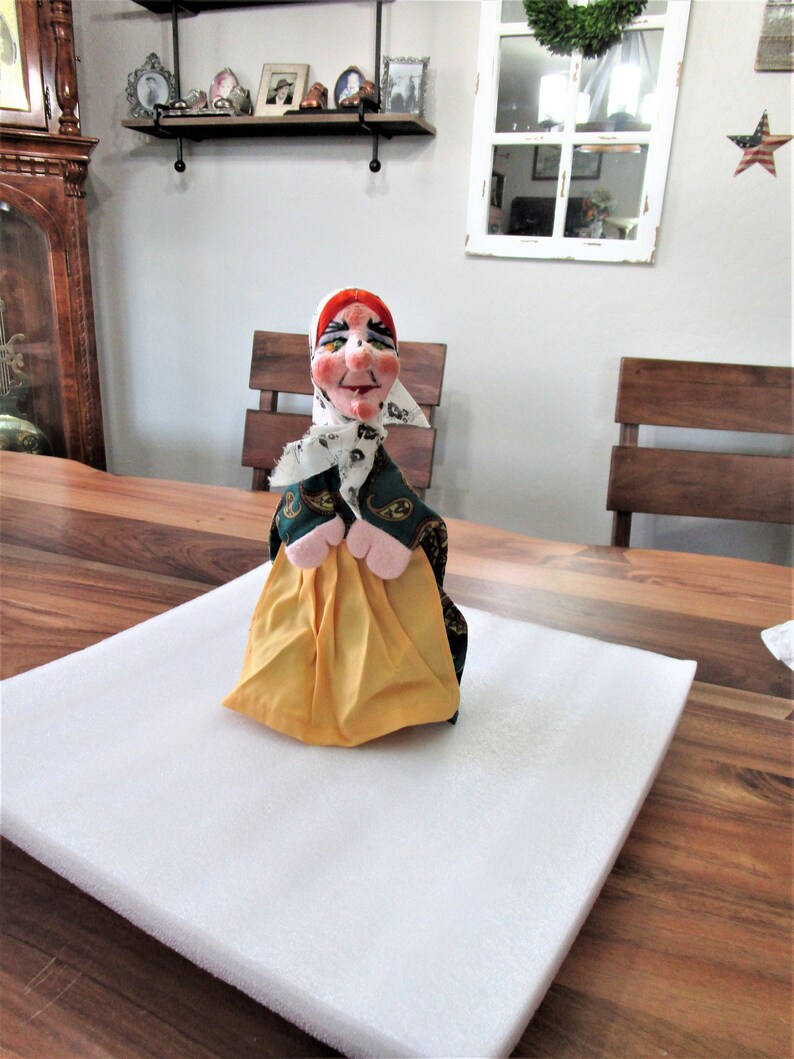 Vintage Doll Puppet Witch Grandma Handmade Artist Hand - Etsy