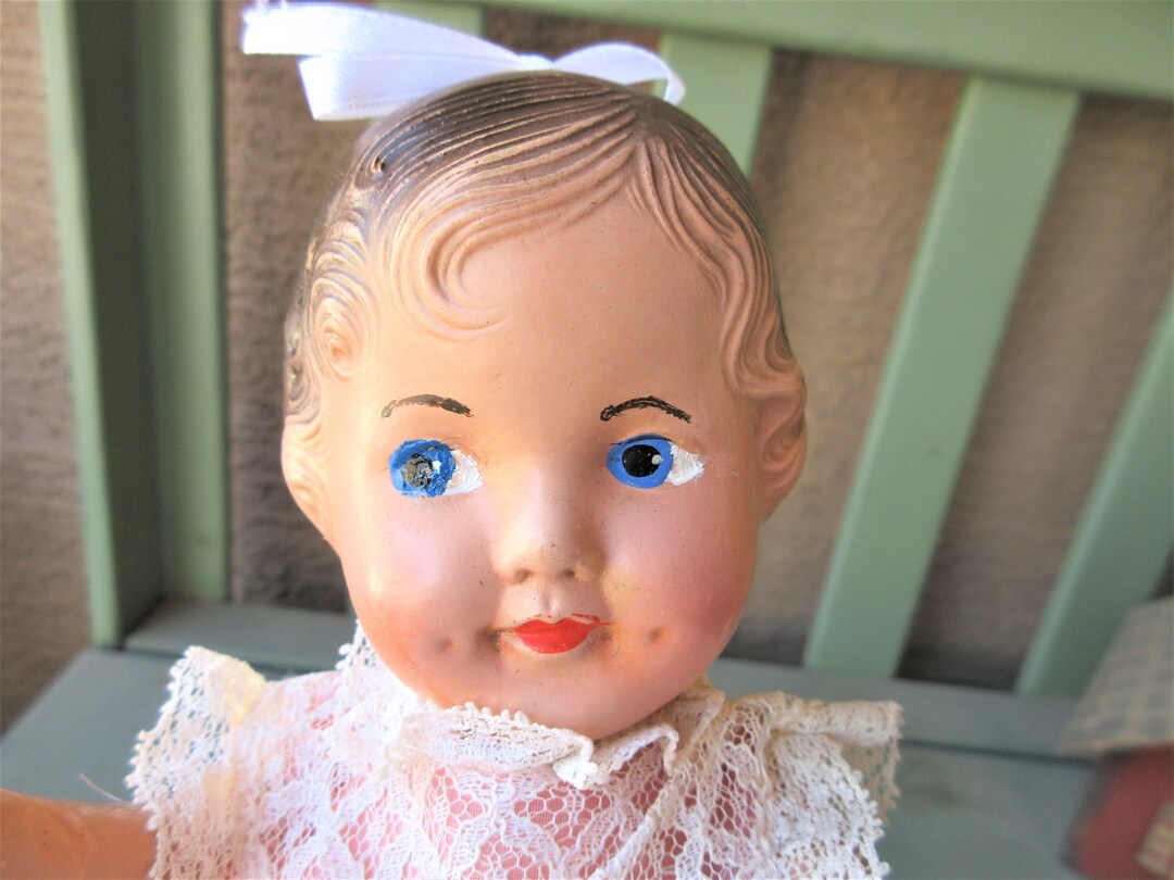 Antique- Doll- Composition- Redressed- Doll - Doll- 1920- 1930 ...