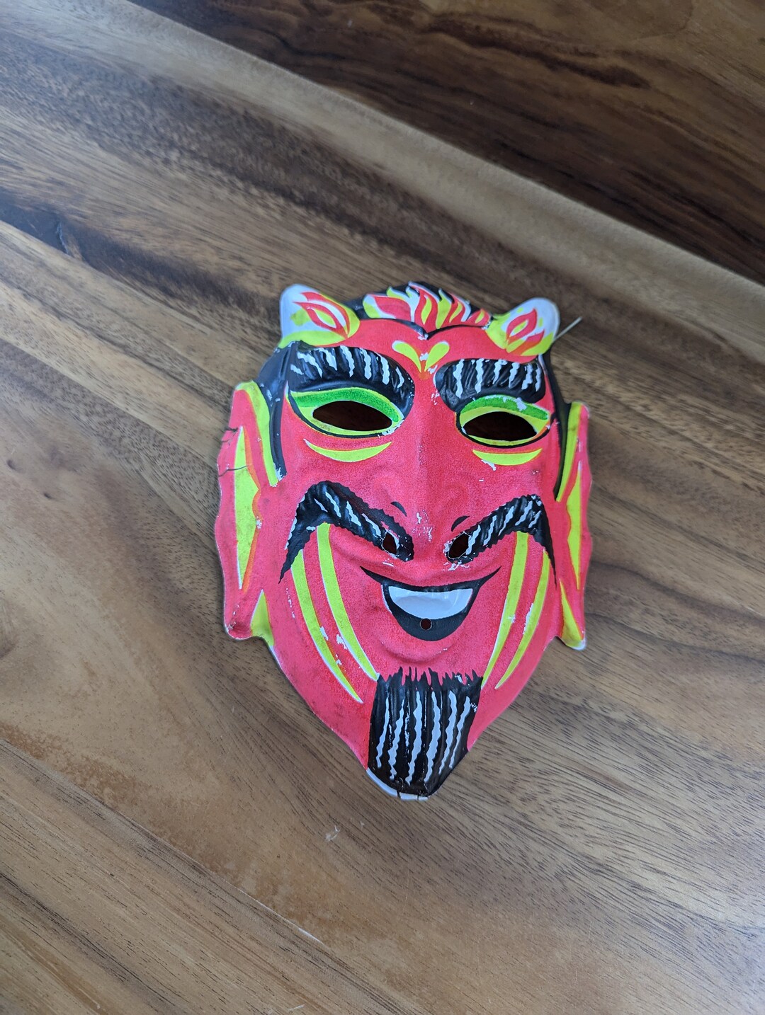 Rare- Vintage- Halloween- Mid Mod- Devil- Mask- Child- Size- Decor ...