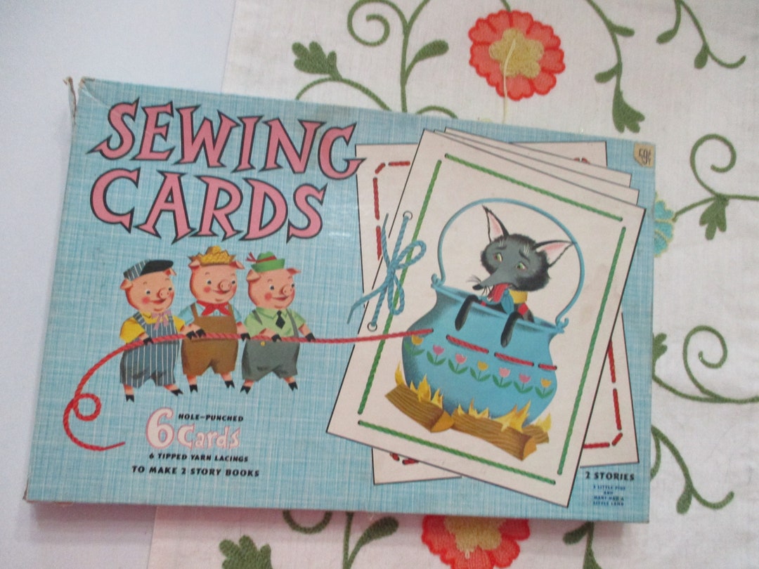 Vintage -sewing- Child - Sewing Cards- Collectibles-toy- Collector- Mid ...