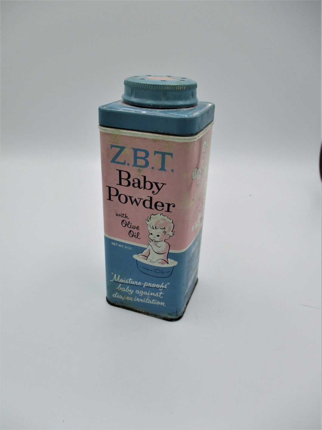 Vintage- Tin- Baby- Powder- MCM- Advertising - Collector- Nursery- Baby ...