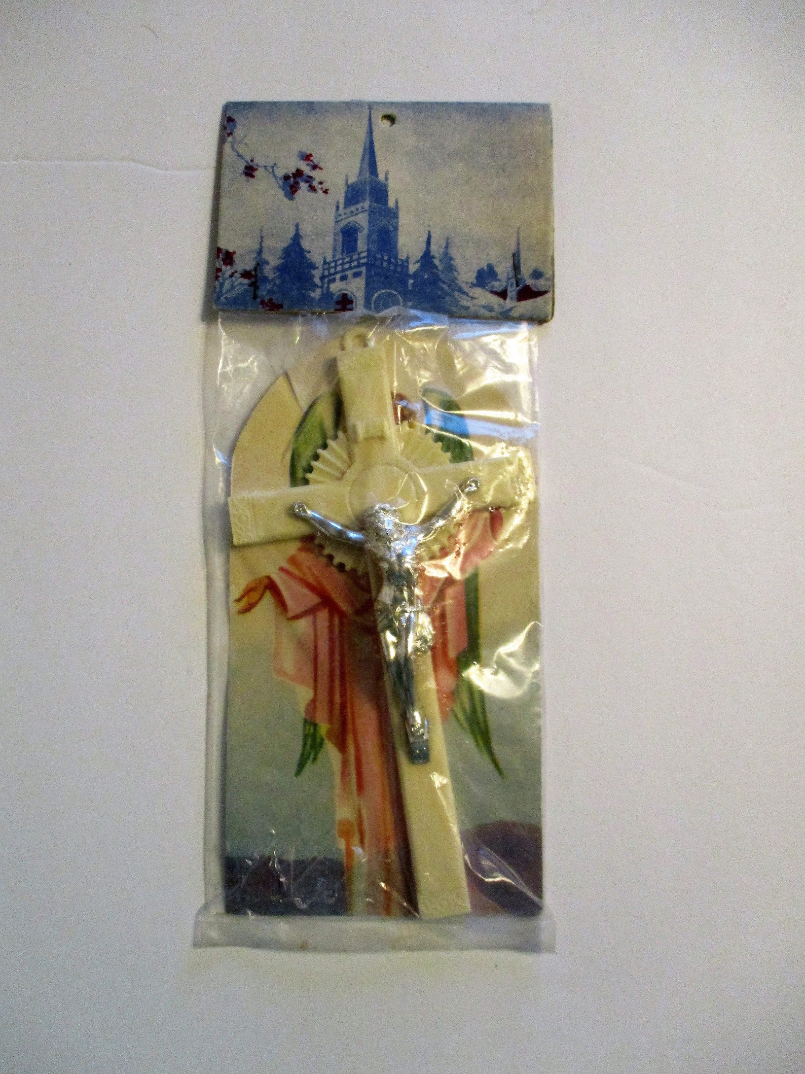 Vintage- Cross -new Old Stock- NOS- Plastic- Cross- Crucifix-jesus- Mid ...
