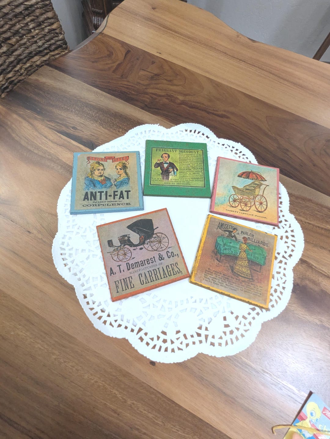 Rare- Antique- Advertising- Barware- Man Cave- Drink Coasters- Humorous ...