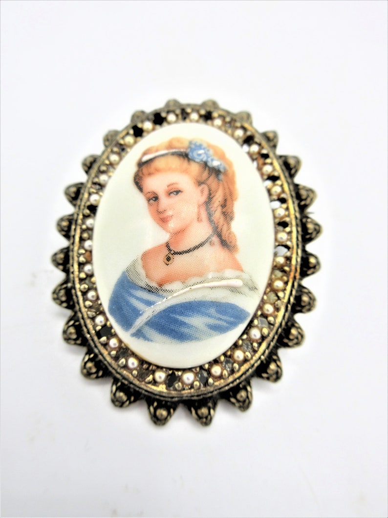Vintage Limoges Brooch Pin French Porcelain France Hand - Etsy