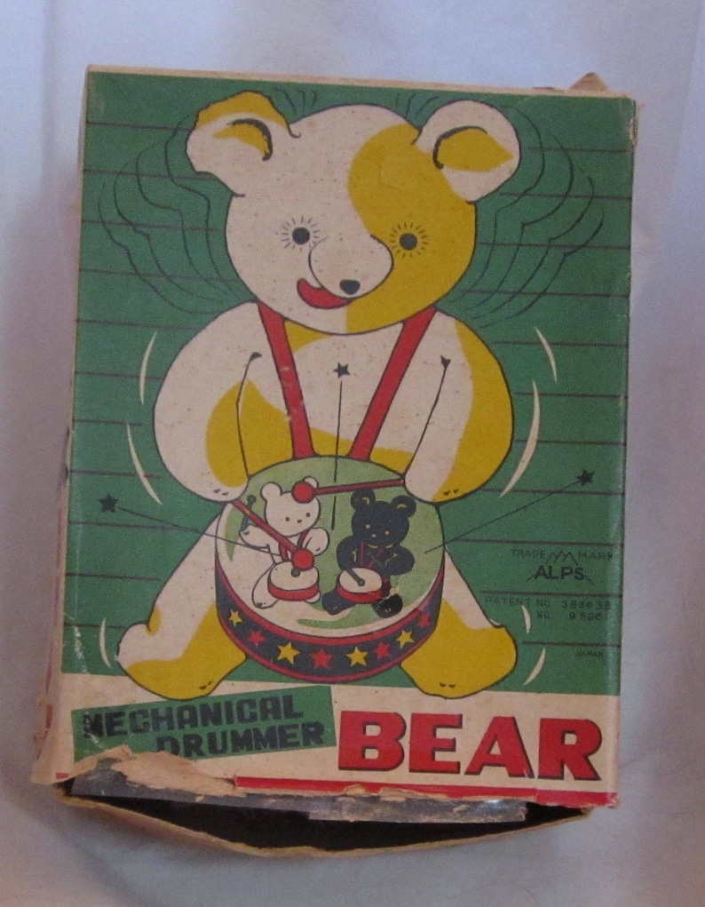 Antique Toy mechanical Bear original Box-toy Collector Gift - Etsy