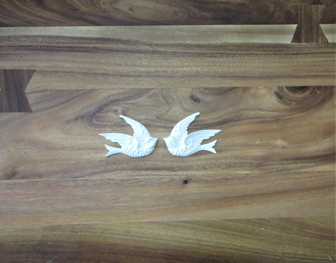 Birds Vintage Plaster White Doves Wall Décor Spring Bird Lover Gift ...