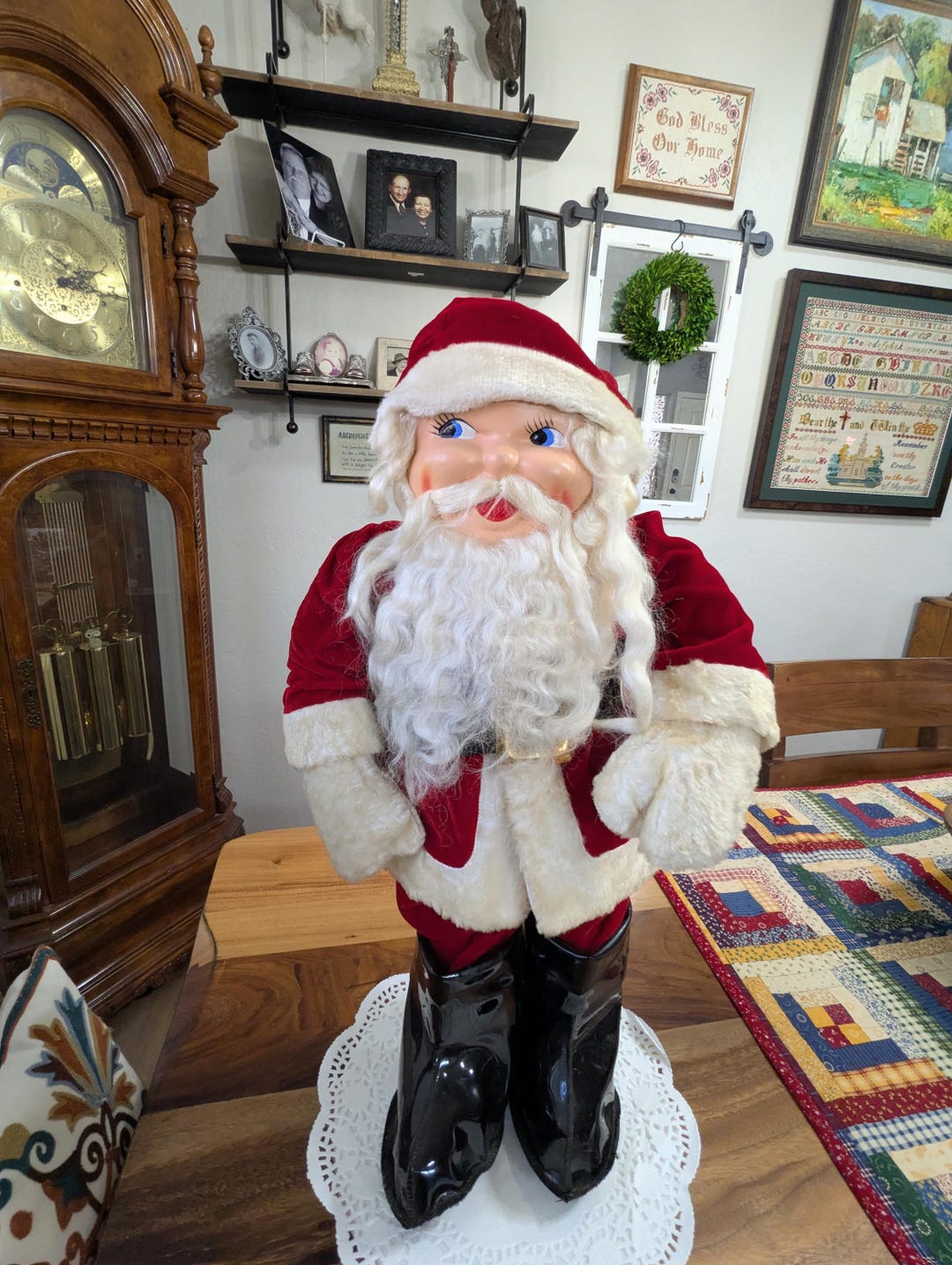 Rare- Vintage- Santa- Store- Display- Christmas- Holiday- Decor ...