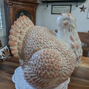 Vintage Terracotta Turkey Heavy Large Thanksgiving Christmas Holiday ...