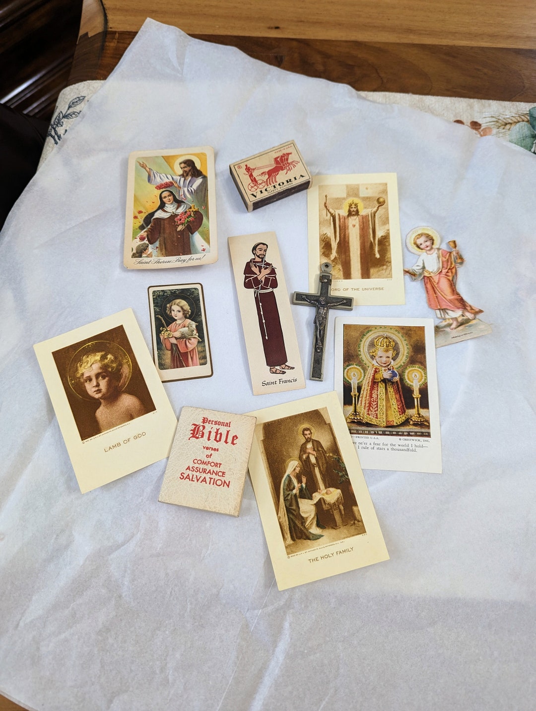 Catholic- Antique- Vintage -religious Metals -circa 1950- Mid Century ...
