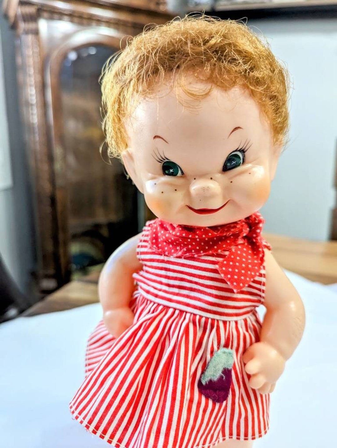 Antique Doll Vintage Rare Good Luck Doll Japan 1950s Whimsical Kitschy ...