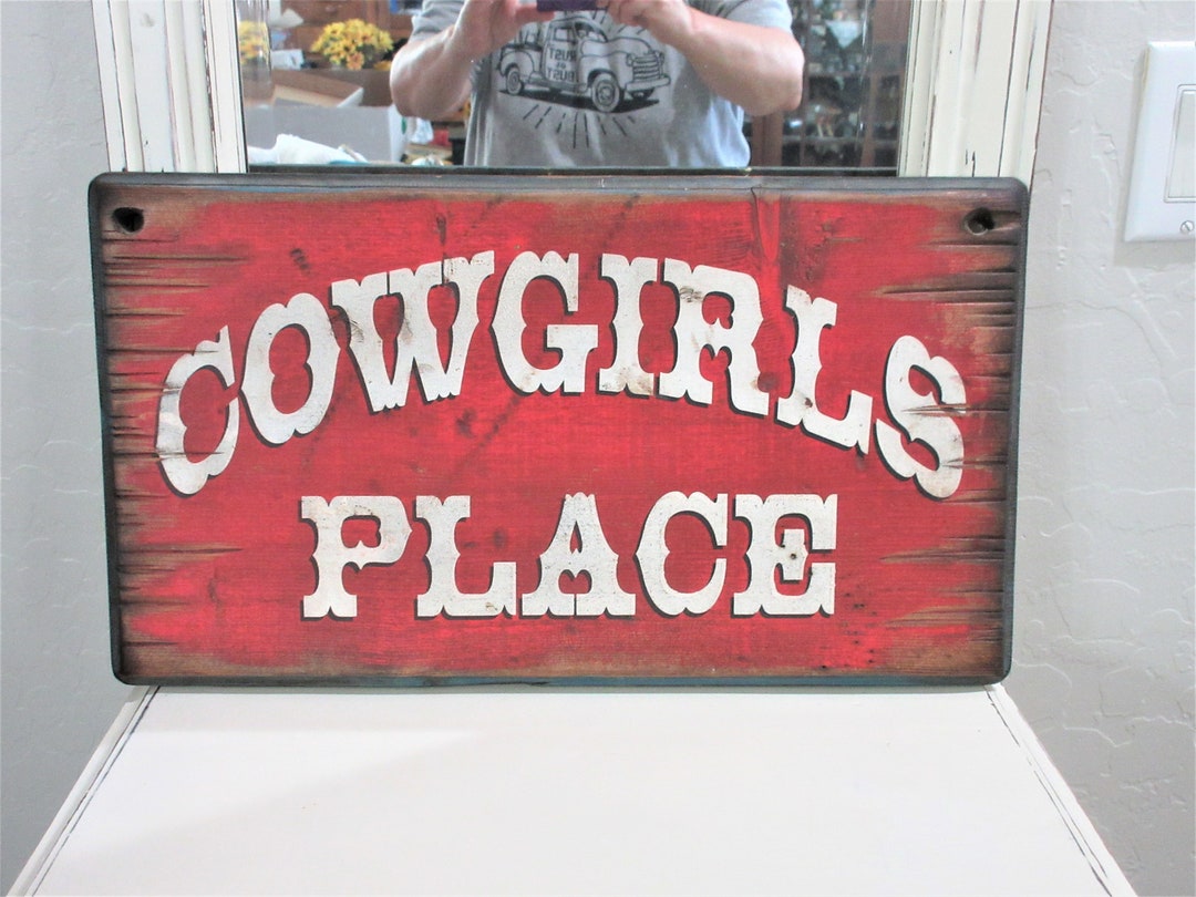 Vintage Style- Sign- Cowgirl- Western- Southwest- Country- Farmhouse ...
