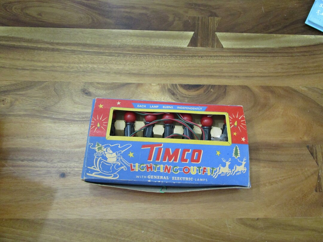 Antique Christmas Lights Timco Display Advertising - Etsy