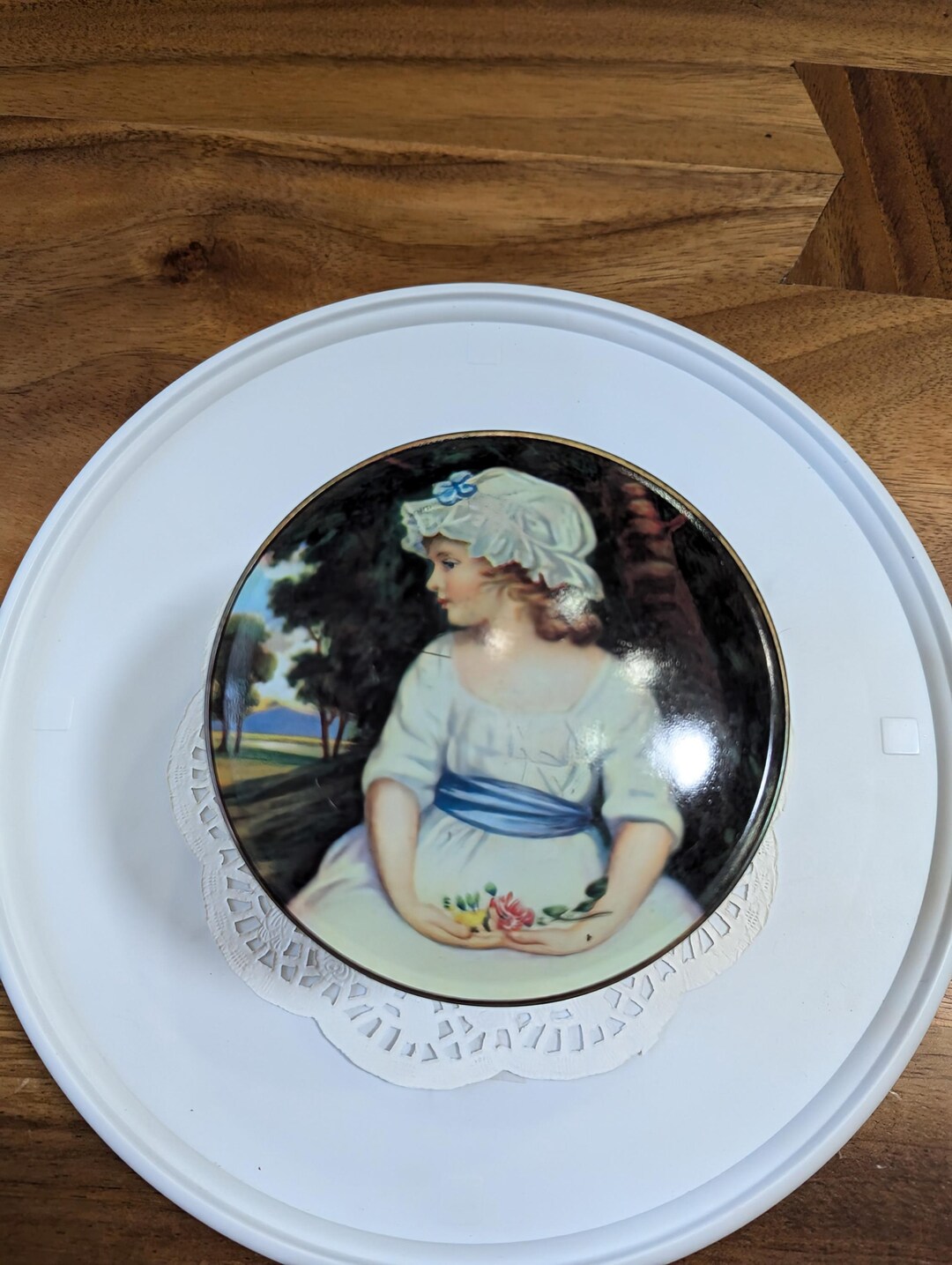 Antique -tin- English- Candy- Confectionery- 1920- 1930- Storage ...