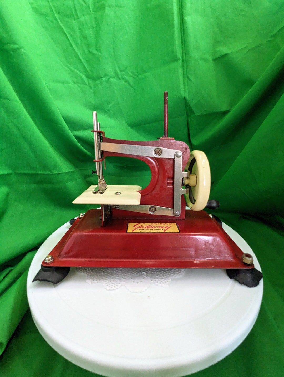Antique - Child -sewing Machine- Red- Gateway -chicago- USA -toy ...