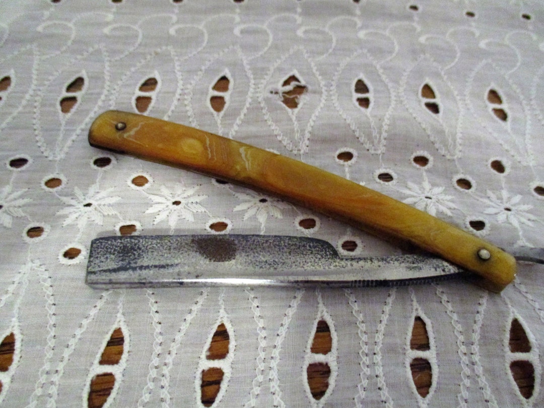 Antique - Straight- Razor- Bakelite- Gift - Collector- Shaving- Barber ...