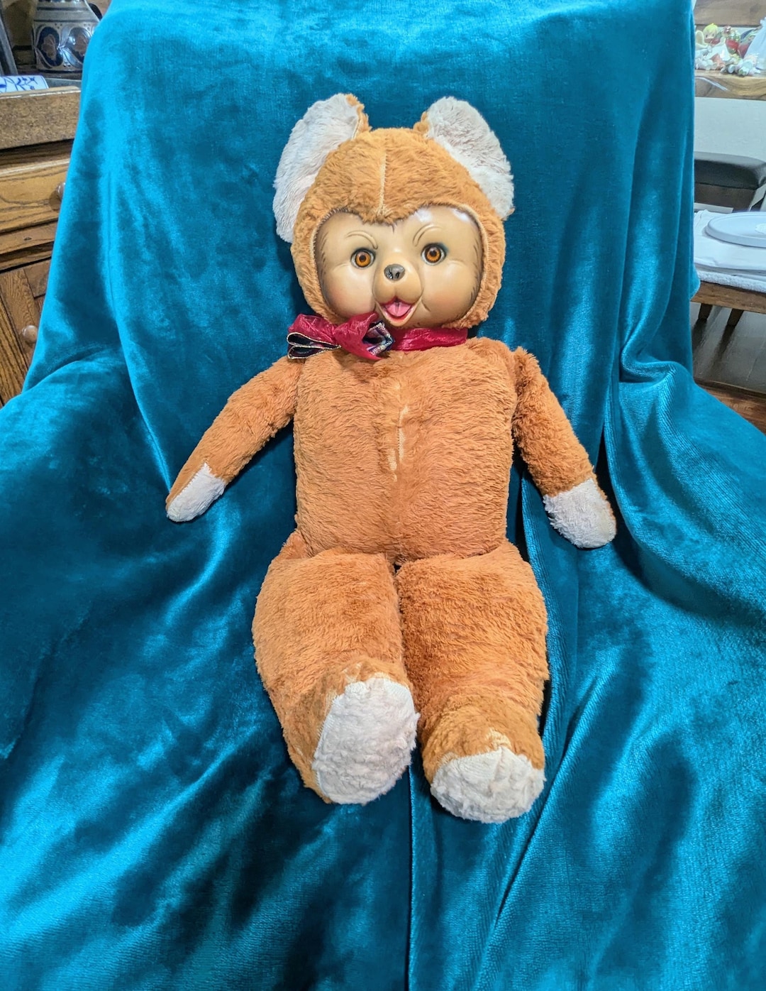 Rushton- Rare - Brown- Bear- Well Loved - Style- Stuffed Animal- Large ...