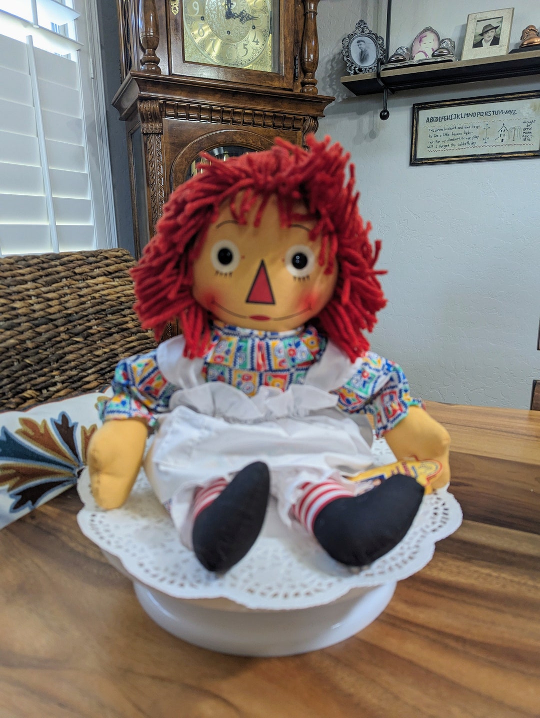 Vintage- Doll- Raggedy Ann- Stamp- Applause- 1997- Black Outline Nose ...