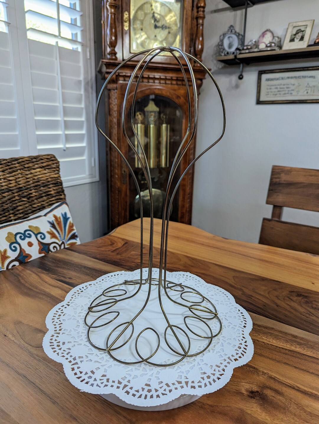 Antique Hat Stand Metal Brass Costume Display Storage Unique 1900 1910 ...