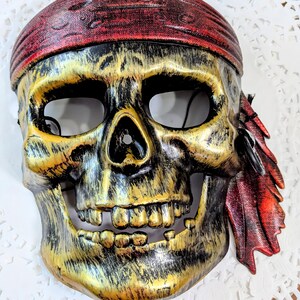 Rare- Vintage- Halloween- Pirate- Skull- Mask- Adult- Size- Decor ...