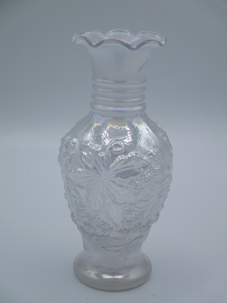Antique- Imperial - Glass- Vase- Loganberry- Opalescence -rare ...
