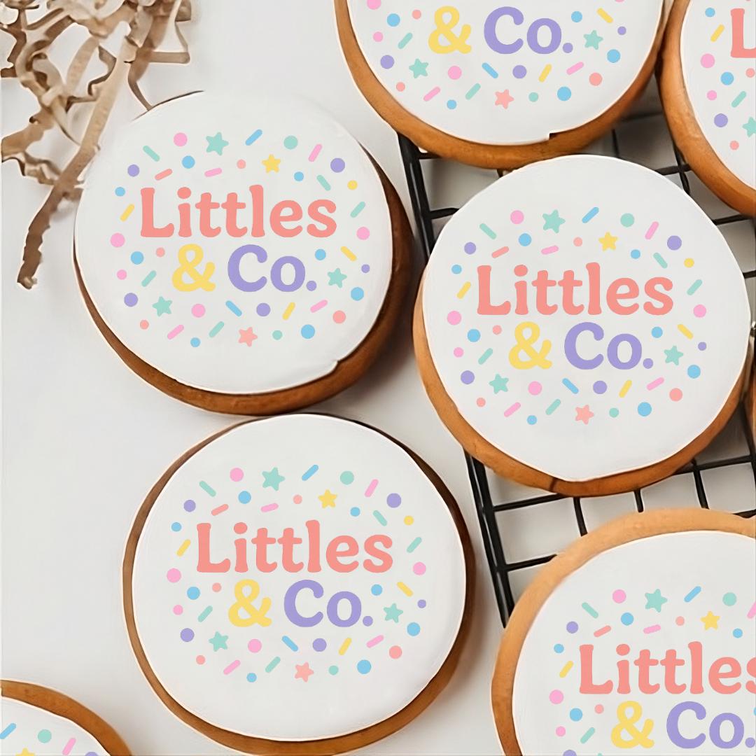 Personalised Logo Edible Cupcake Toppers: Business Branding Birthday ...