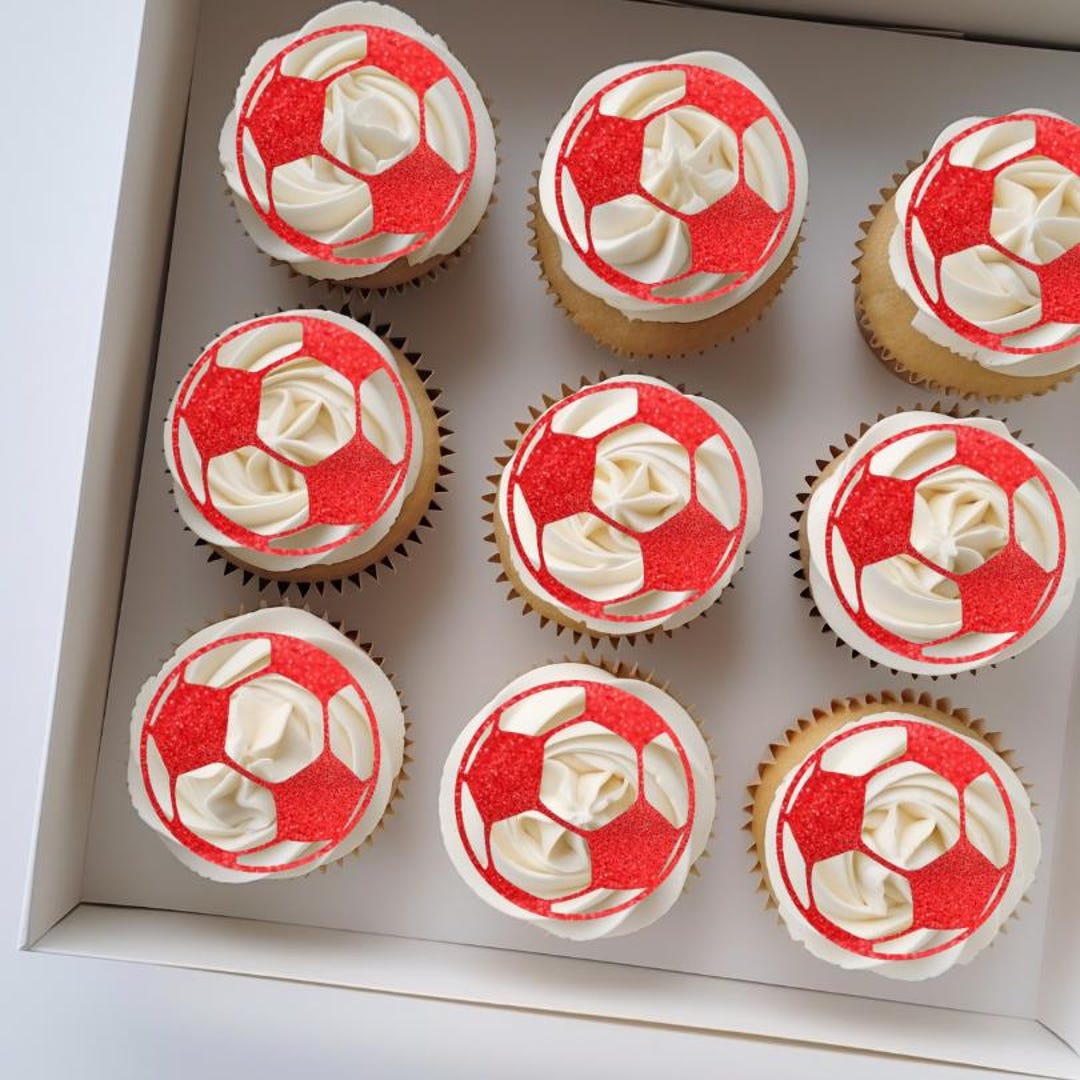 Football Cupcake Charm, Cake Topper, Sheet Cake, Football Fan, Cupcake ...