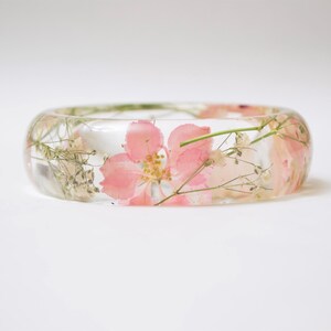 Pressed Flower Bracelet, Real Flower Bangle, Real Flower Jewelry, Plant ...