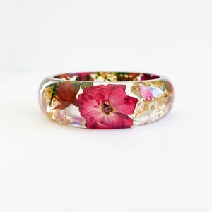 Rose Jewelry, Real Flower Bangle, Real Flower Bracelet, Resin Bracelet ...