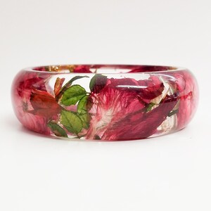 Rose Jewelry, Real Flower Bangle, Real Flower Bracelet, Resin Bracelet ...